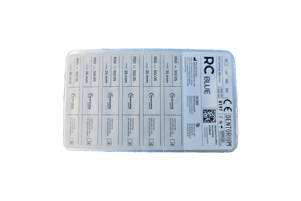 Dentorium RC Blue maskinfil, kompatible med VDW reciproc blue filer, 25 ...